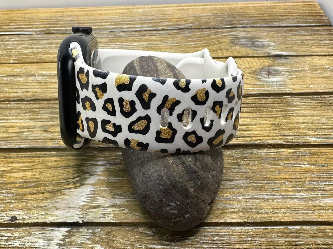 Gold Leopard Print Watch Band: Apple, Samsung, Fitbit - Etsy