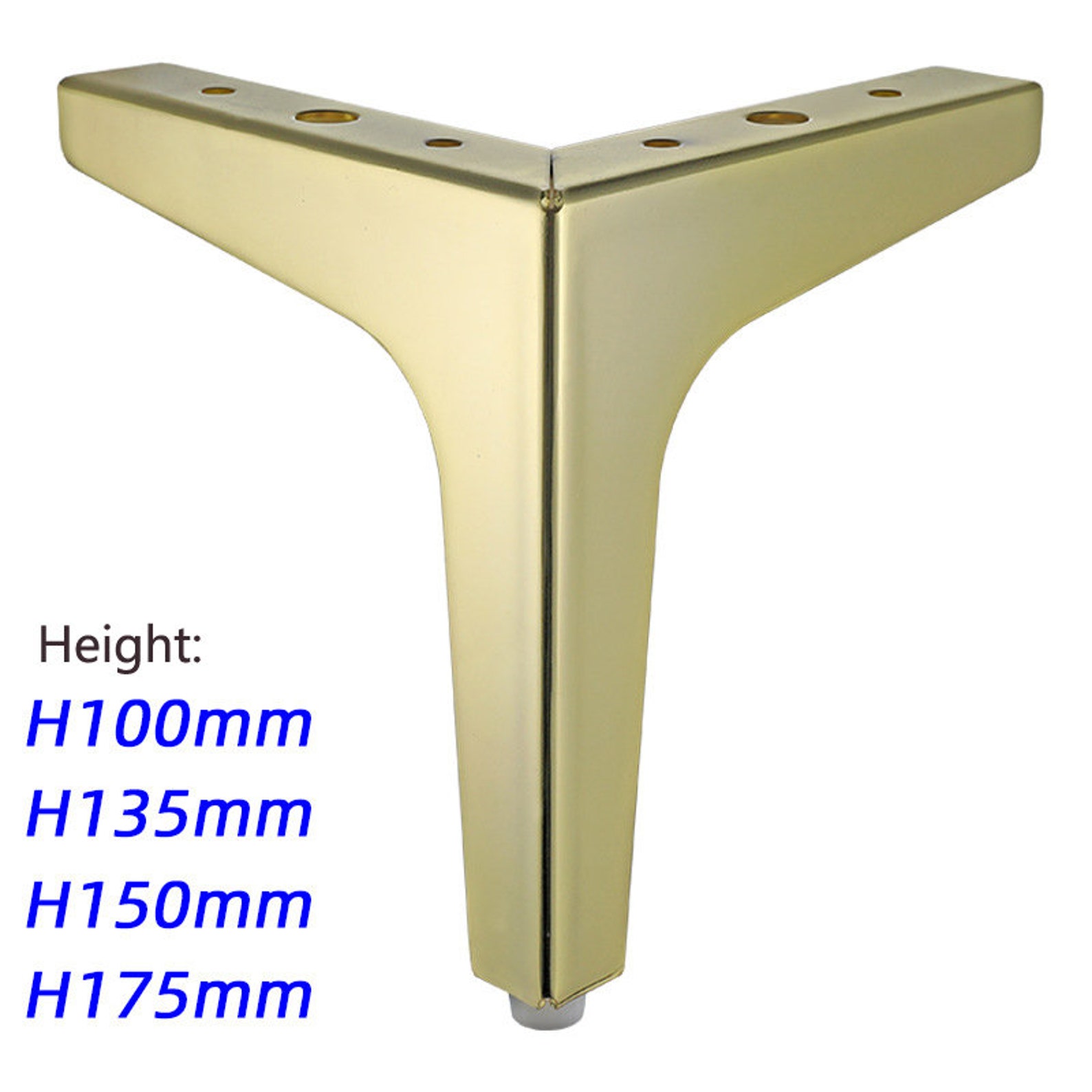 4pc Golden Triangle Metal Furniture Legs Sofa Legs Black - Etsy UK