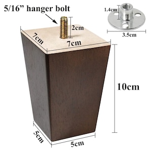 Furniture Wooden Legs 4 Inch Sofa Legs Square Bed Legs 4 Pack - Etsy