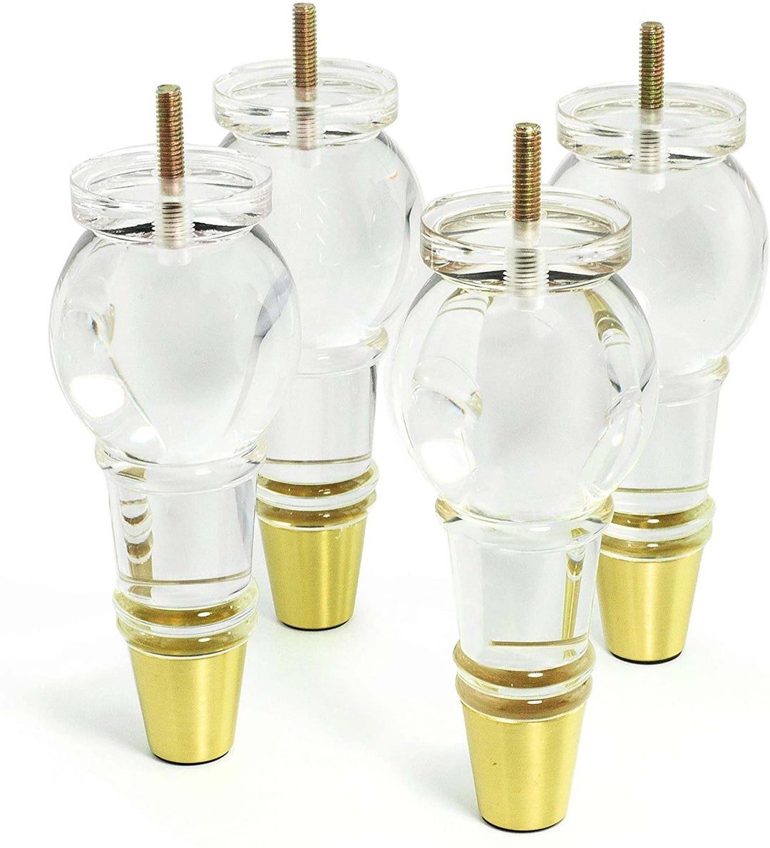 Acrylic Furniture Legs Replacement Sofa Feet Cabinet Modern Clear Decor ...
