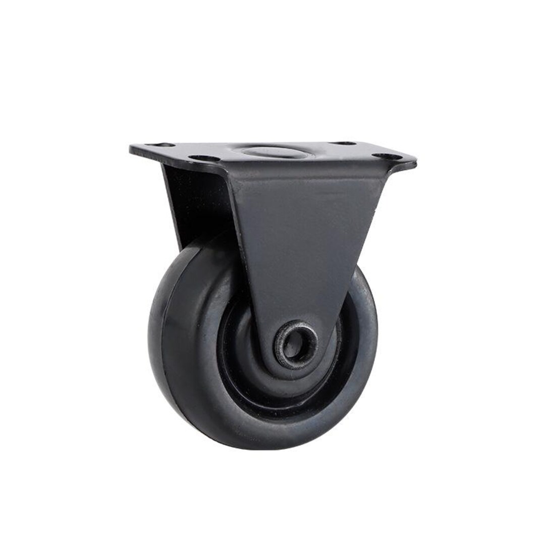 4PC 1.5" Metal Rubber Castor Wheel Furniture Legs Fixed Flat Cabinet ...