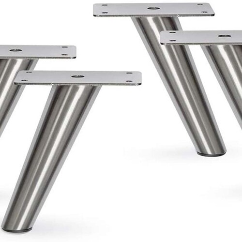 Slant Furniture Metal Legs Set of 4 New silver 6h - Etsy