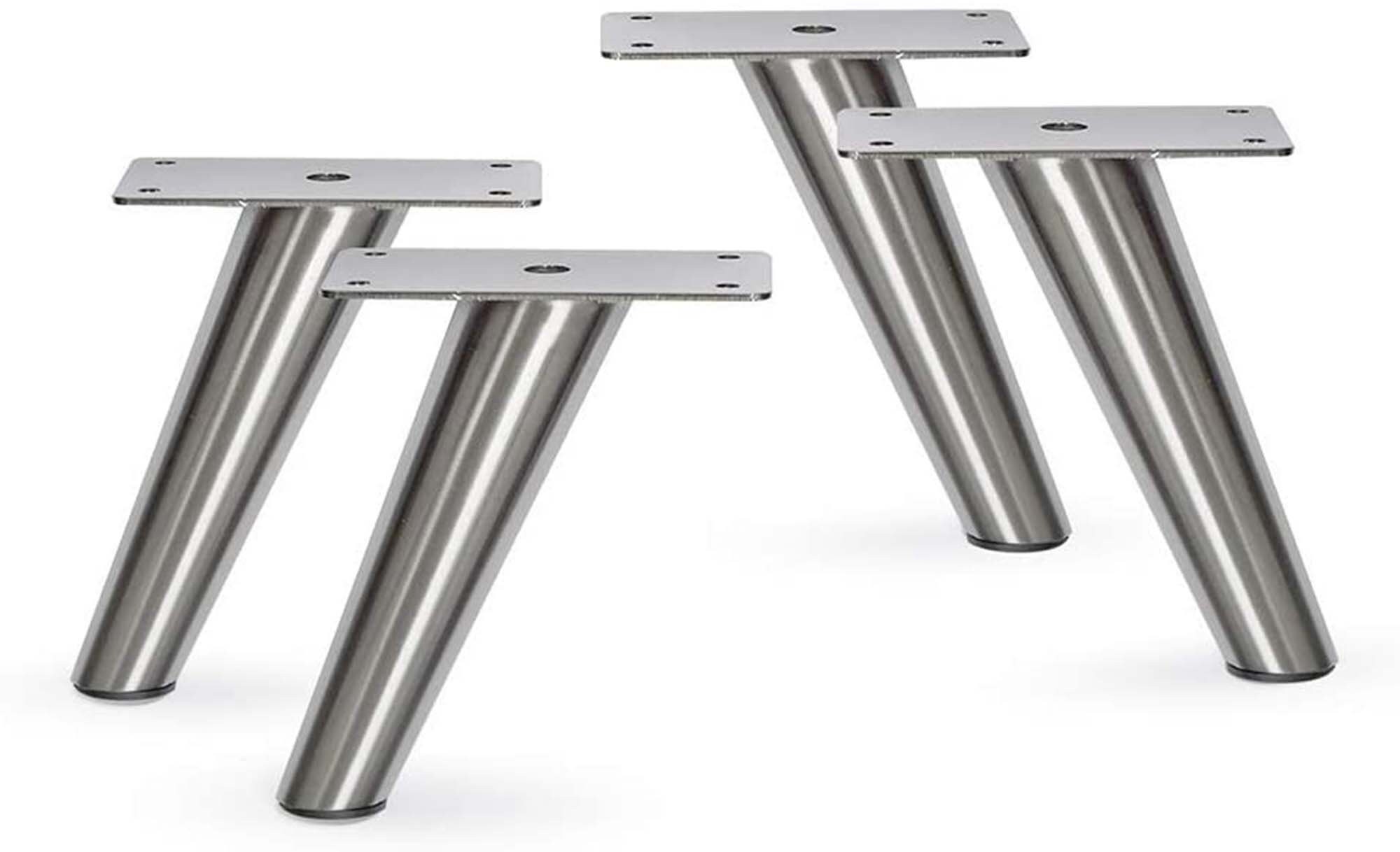 Slant Furniture Metal Legs Set of 4 New silver 6h - Etsy
