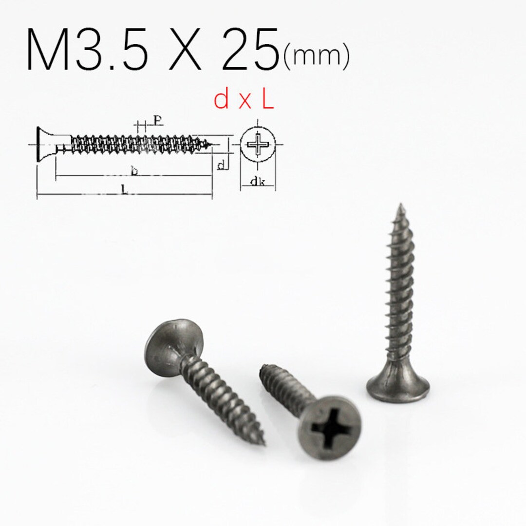 50pc Self Tapping Screw Standard Cross Groove High Hardness Carbon ...
