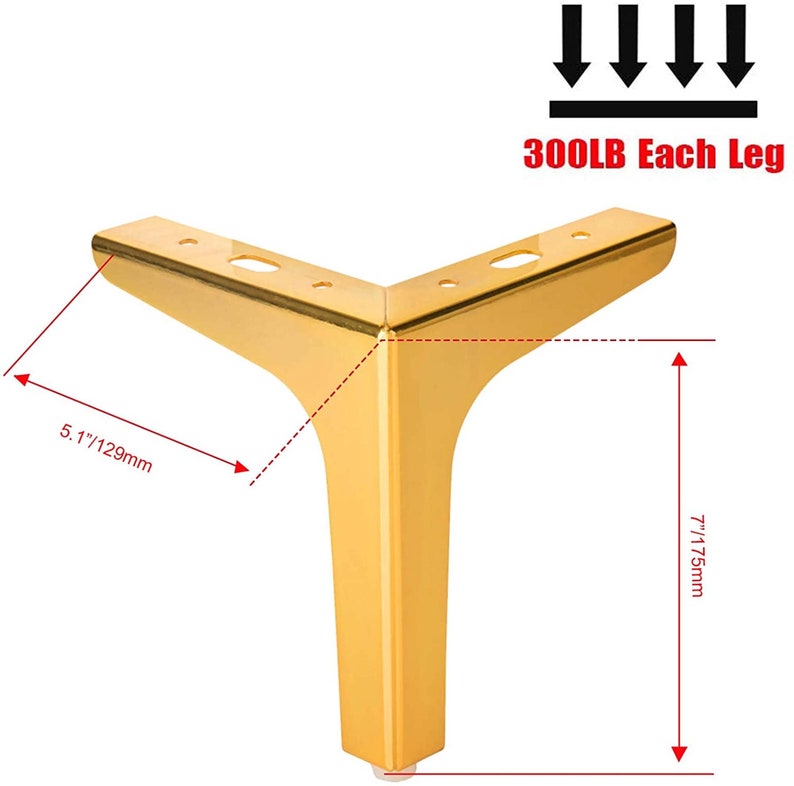 Furniture Legs 4 Inch Metal Legsmodern Style Furniture Sofa - Etsy