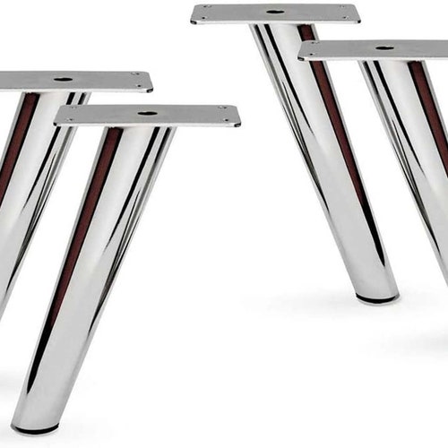 Slant Furniture Metal Legs Set of 4 New silver 6h - Etsy