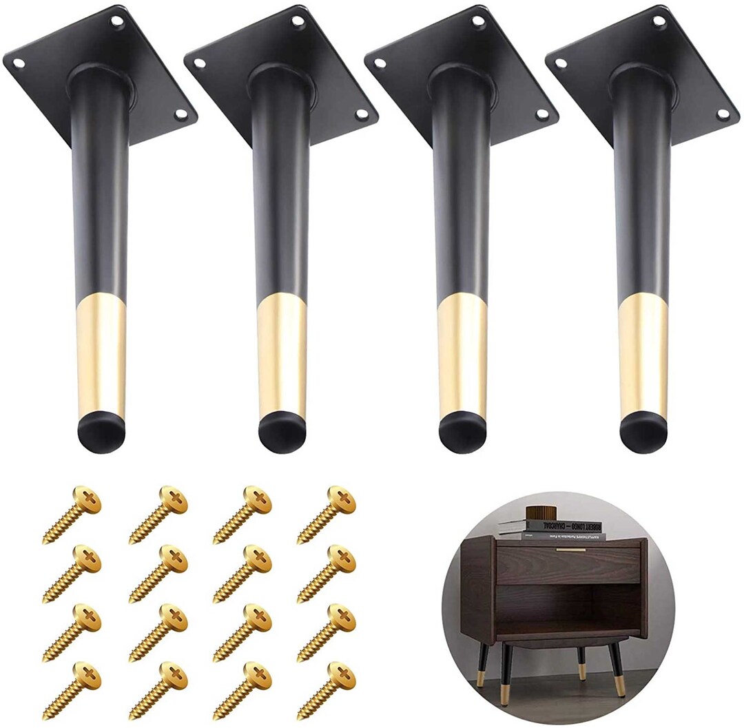 6 Inch Furniture Legs Cabinet Sofa Table High Obligue Legs Tall Sleek ...