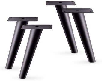 Slant Furniture Metal Legs Set of 4 New Silver 6H | Etsy