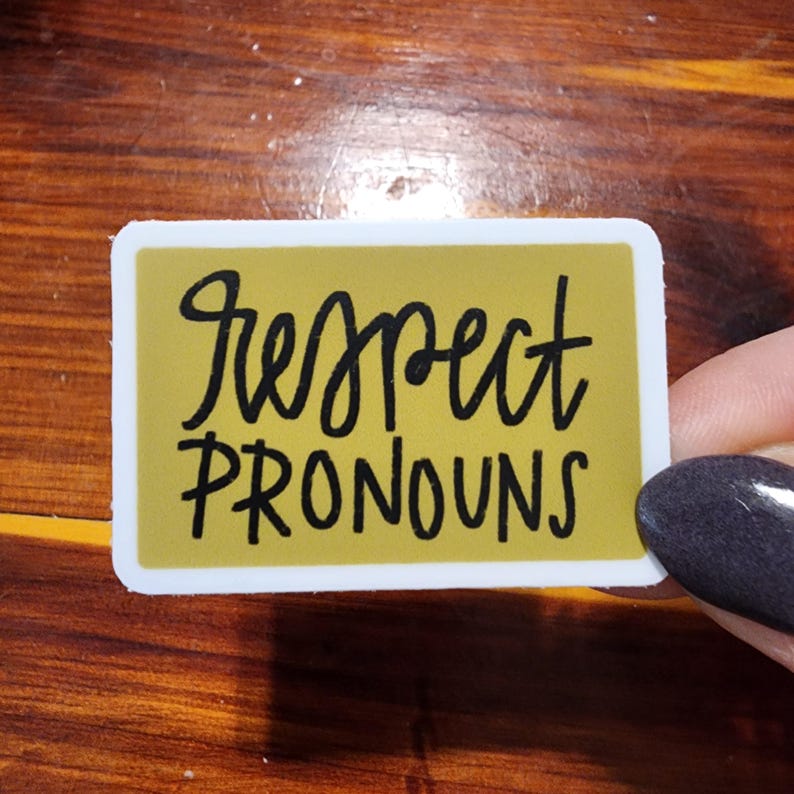 Respect Pronouns - 2" Sticker - Etsy