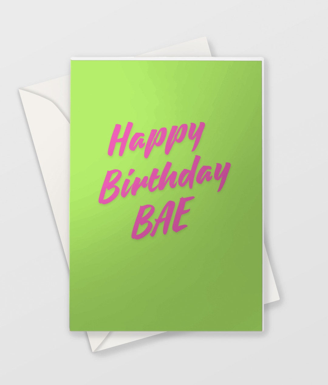 Happy Birthday Card Bae Greeting Card - Etsy