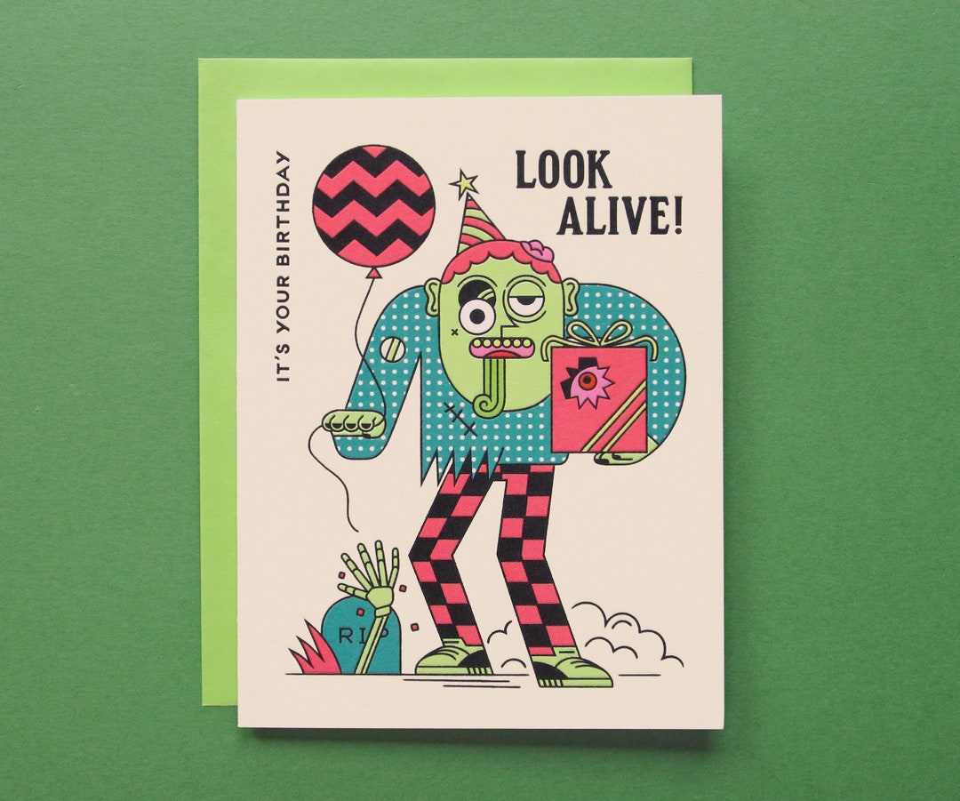 Look Alive Birthday Greeting Card - Etsy