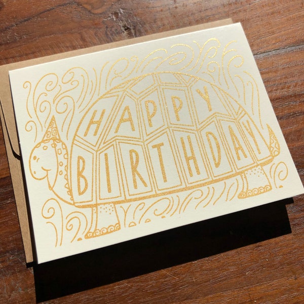 Turtle Birthday Card - Etsy