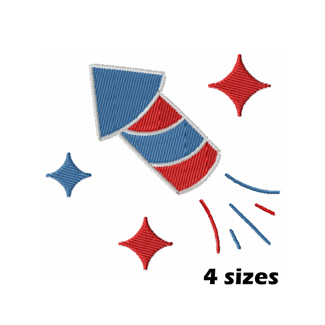 Firework Embroidery Designs, Instant Download 4 Sizes - Etsy