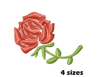 Red Rose Flower Embroidery Designs Machine Instant Digital Download Pes ...