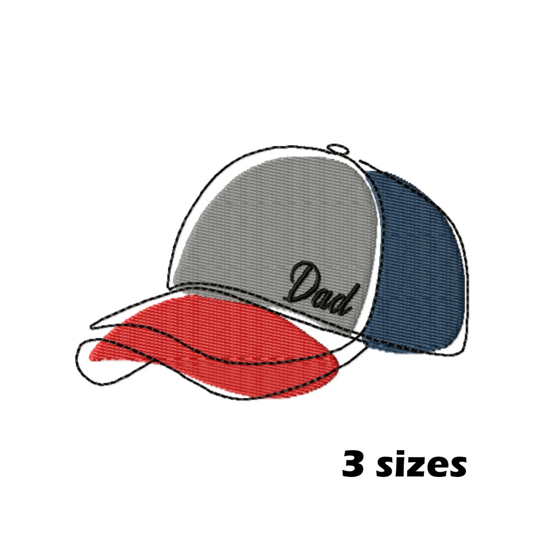 Baseball Cap Embroidery Designs, Instant Download 3 Sizes - Etsy