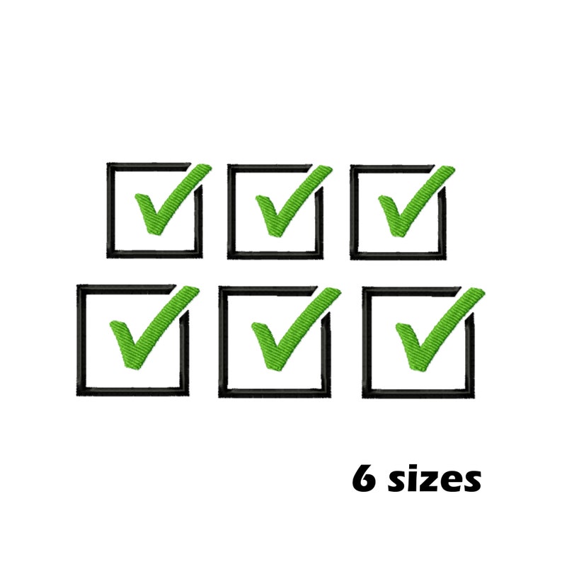 Check Box Embroidery Design, Instant Download - 6 Sizes - Etsy