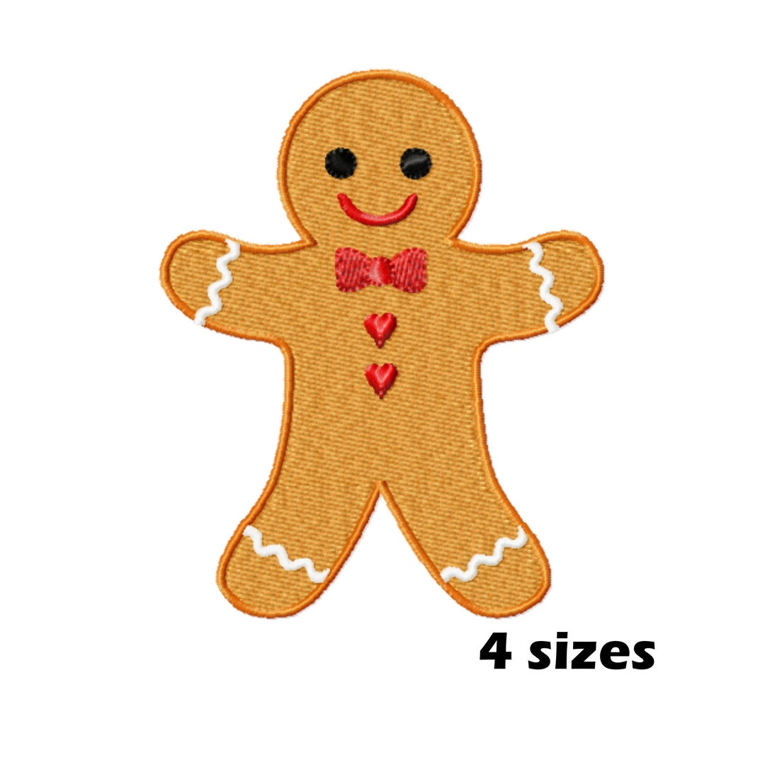 Gingerbread Man Embroidery Design, Instant Download 4 Sizes - Etsy