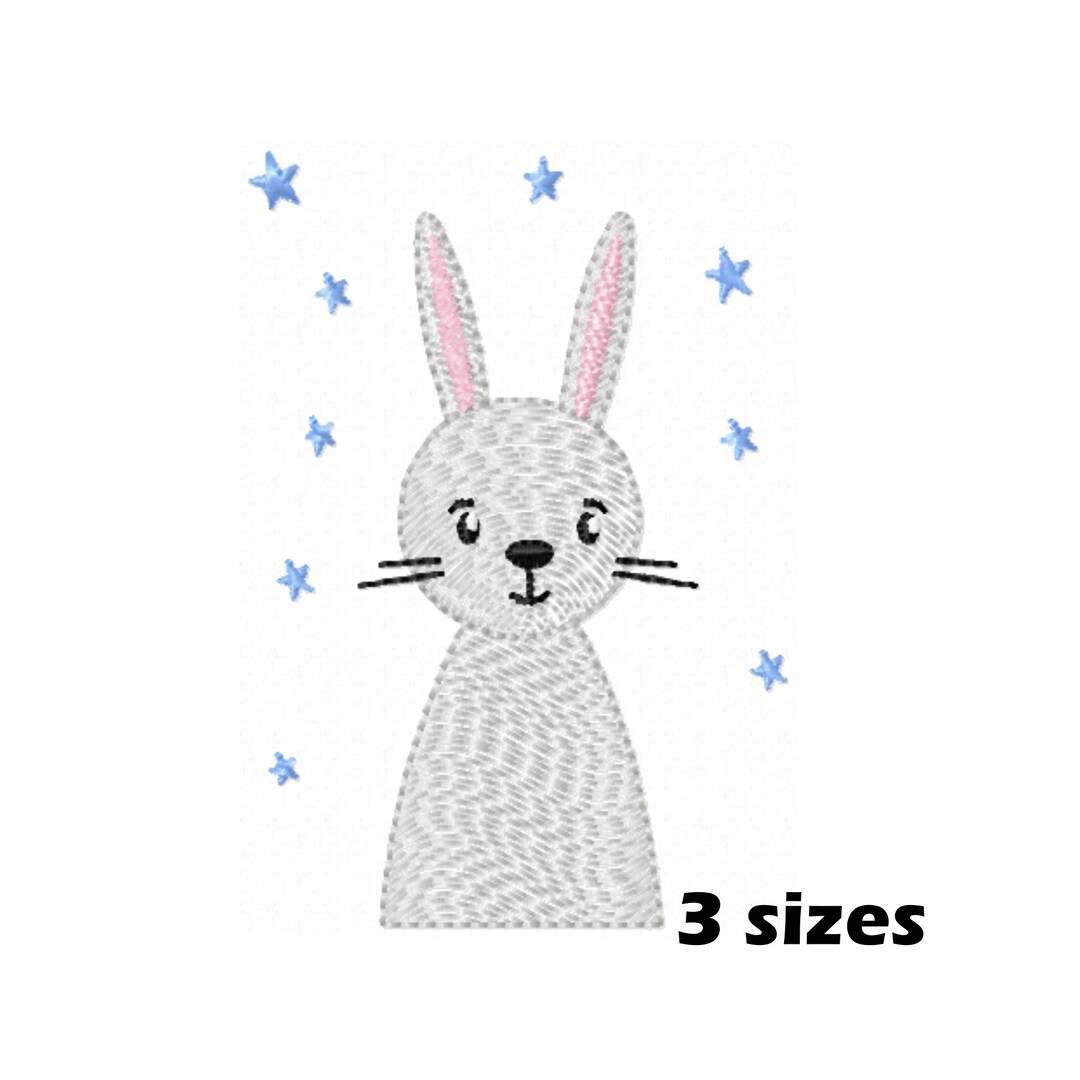 Bunny Embroidery Designs, Instant Download 3 Sizes - Etsy