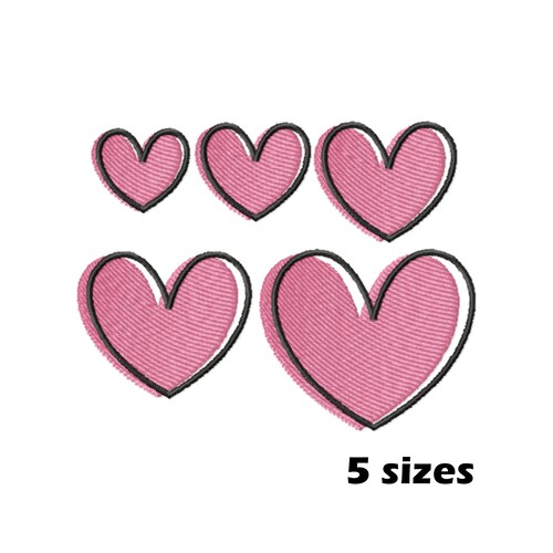 Mini Boho Heart Embroidery Design Mini Small Fancy Heart - Etsy