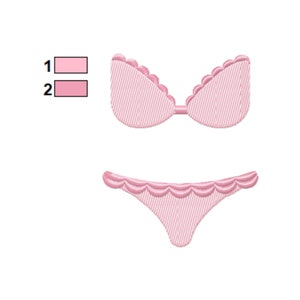 Cute Bikini Embroidery Design, Instant Download - 4 Sizes - Etsy