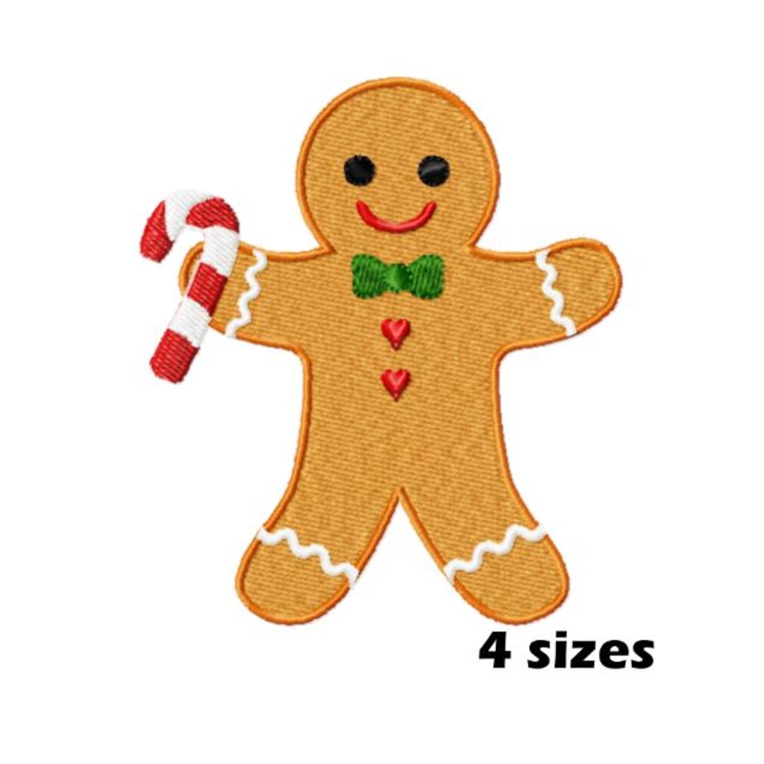 Gingerbread Man Embroidery Design, Instant Download - 4 Sizes - Etsy