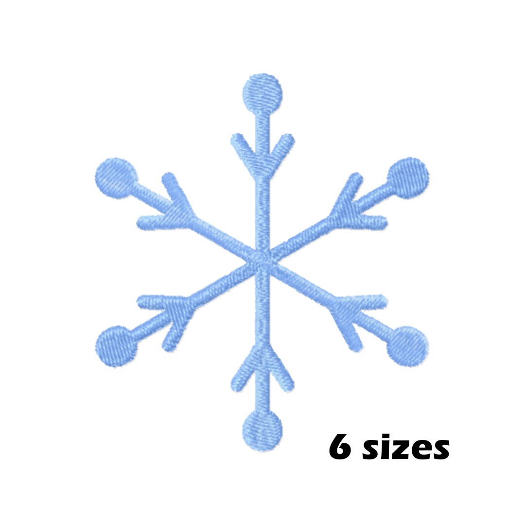 Snowflake Embroidery Design, Instant Download 6 Sizes - Etsy