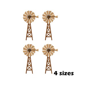 Farm Windmill Embroidery Design, Instant Download - 4 Sizes - Etsy