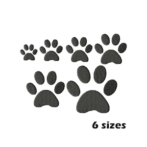 Mini Paw Print Embroidery Designs, Instant Download - 6 Sizes - Etsy