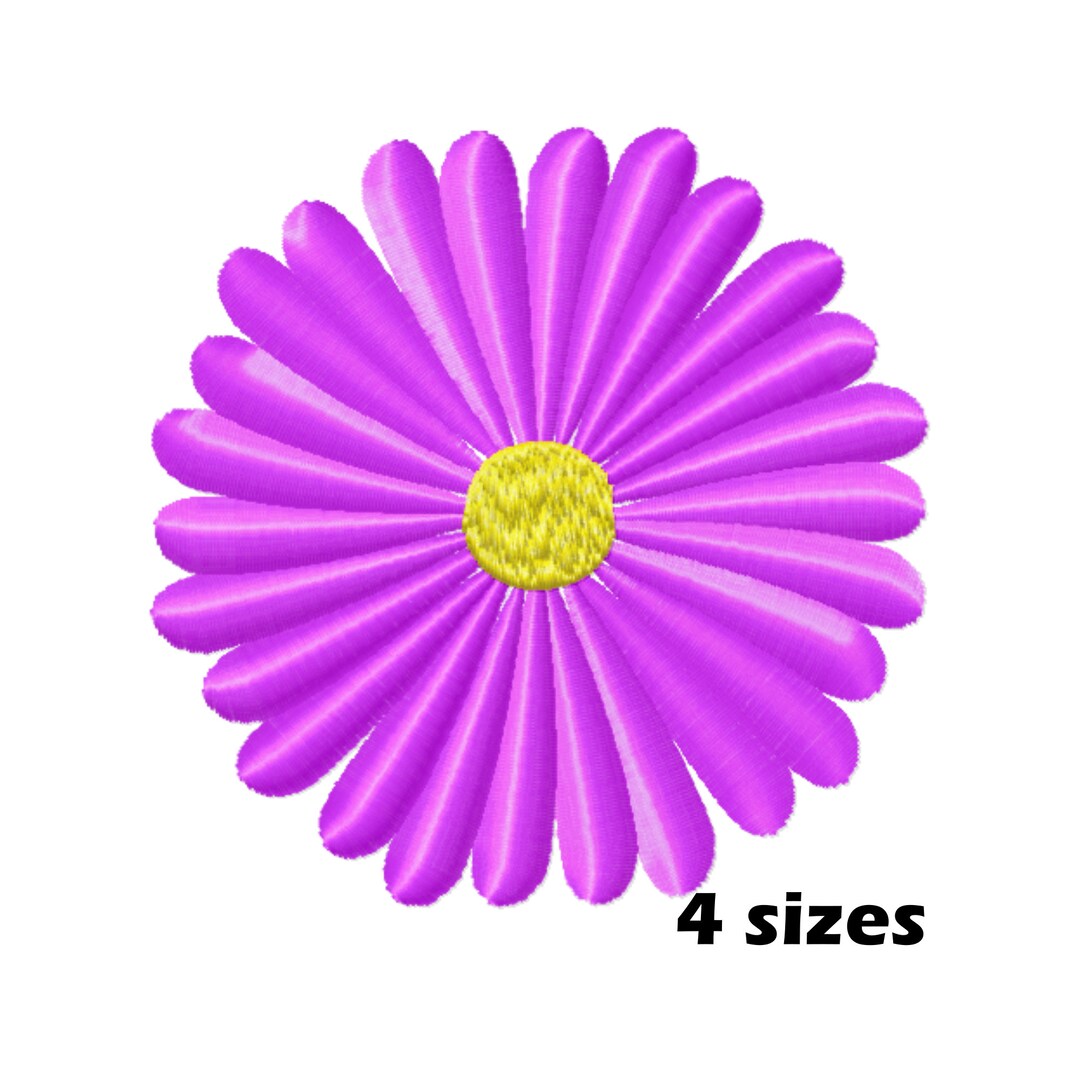 Daisy Flower Embroidery Designs, Instant Download 4 Sizes - Etsy