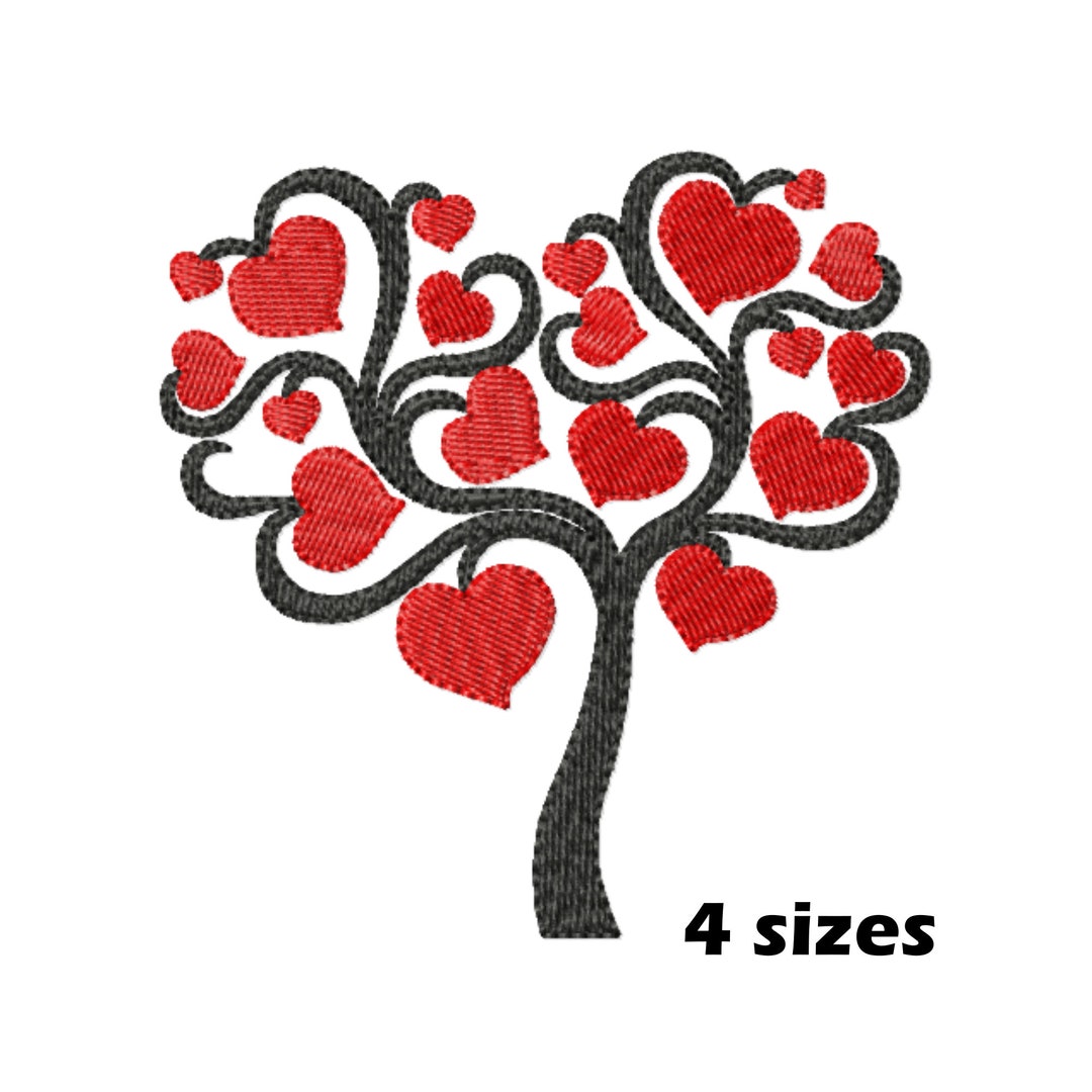 Tree Machine Embroidery Designs, Instant Download 4 Sizes - Etsy