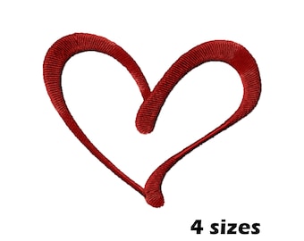Heart Machine Embroidery Designs, Instant Download 6 Sizes - Etsy