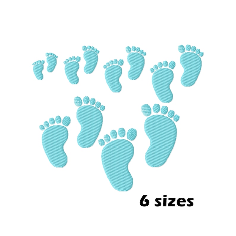 Mini Baby Feet Embroidery Designs, Instant Download - 6 Sizes - Etsy