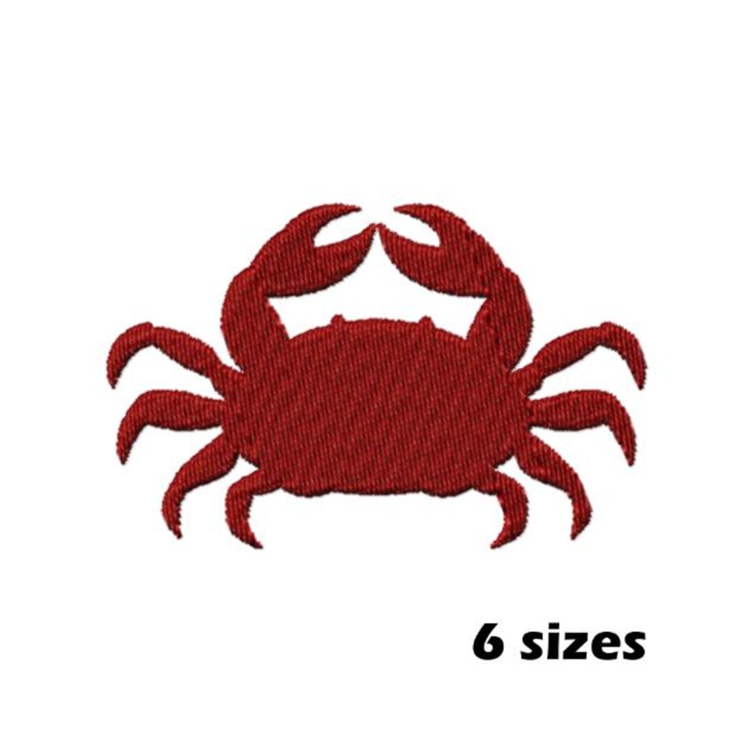Crab Machine Embroidery Design, Nautical Coastal, Instant Download - Etsy