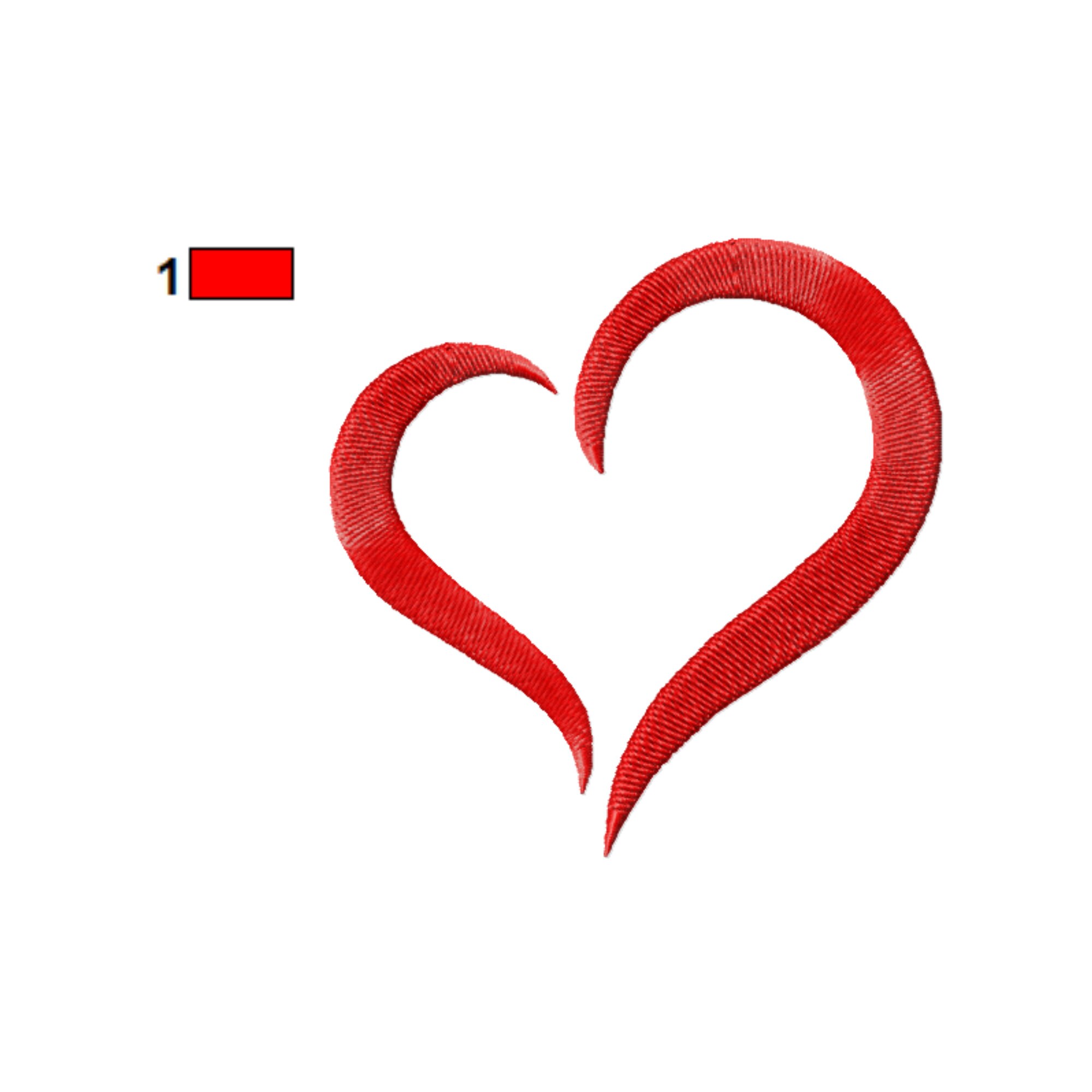 Heart Machine Embroidery Designs Instant Download 4 Sizes - Etsy