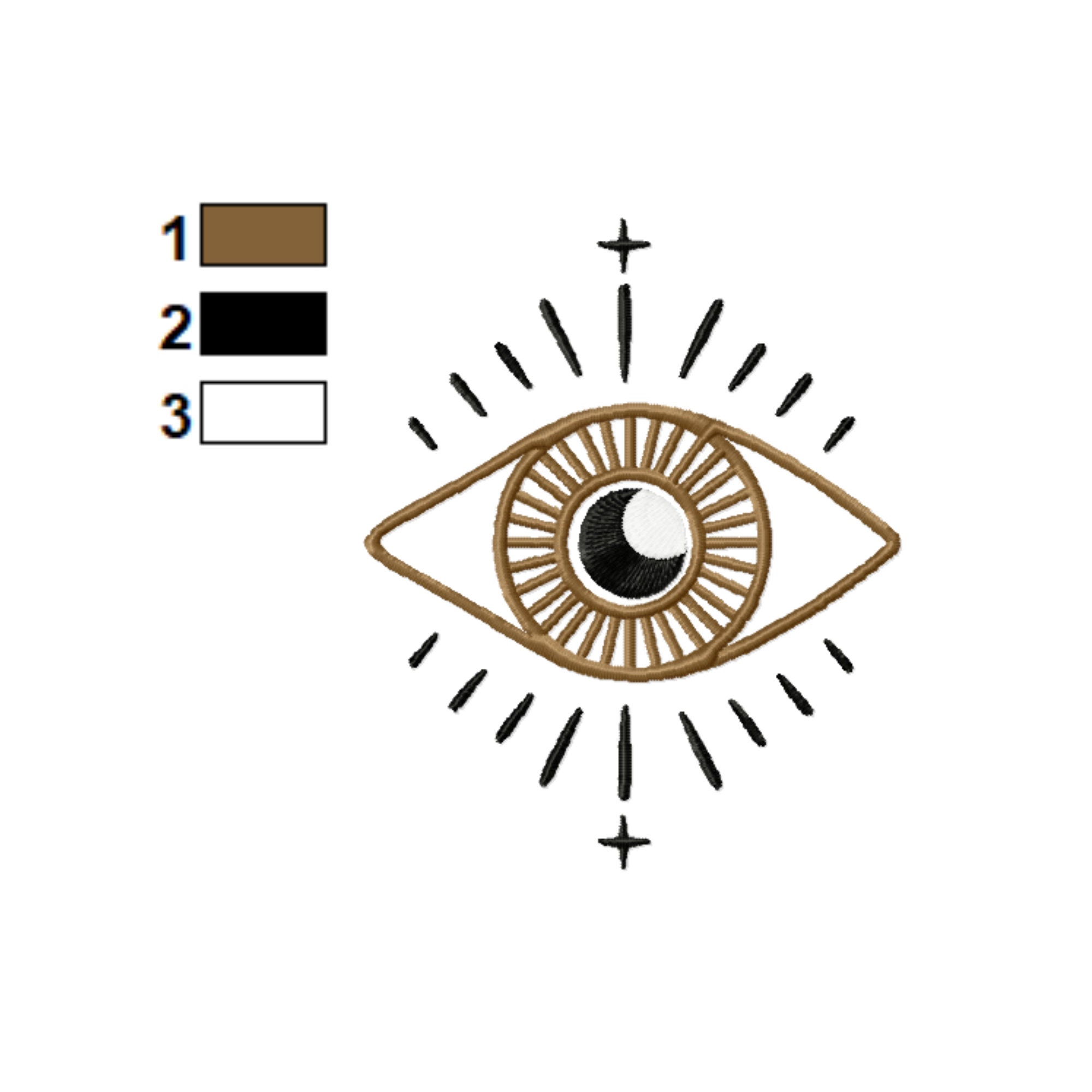 Eye Outline Embroidery Designs Instant Download 4 Sizes - Etsy