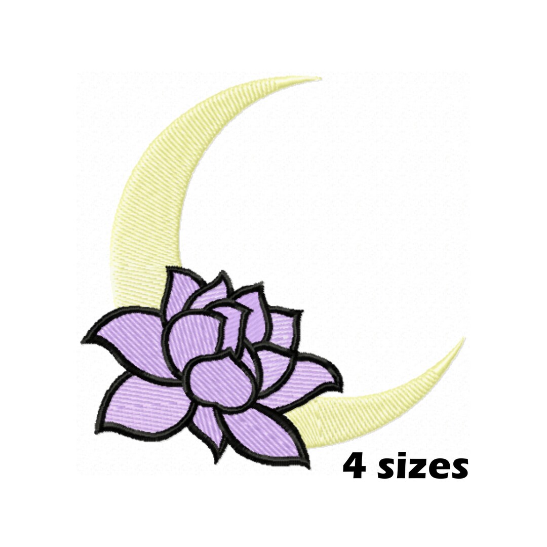 Boho Moon Machine Embroidery Designs, Instant Download 4 Sizes - Etsy