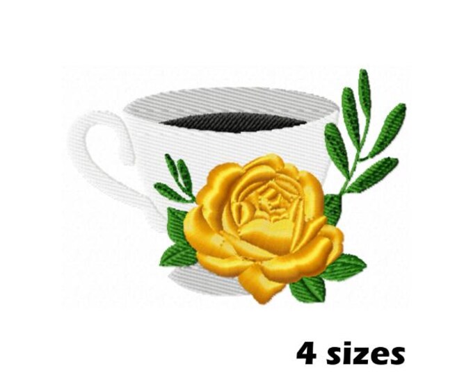 Coffee Heart COMPLETELY in the Hoop Mug Rug Design - 5x7 & 6x10 ...