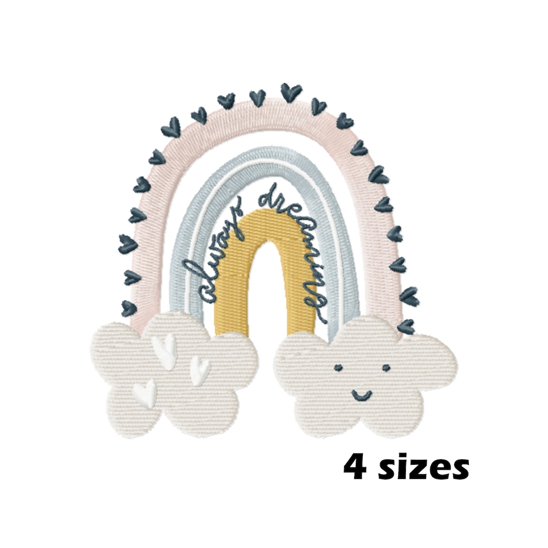 Rainbow Embroidery Designs, Instant Download 4 Sizes - Etsy