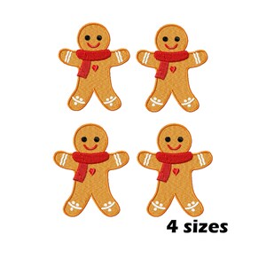 Gingerbread Man Embroidery Design, Instant Download - 4 Sizes - Etsy