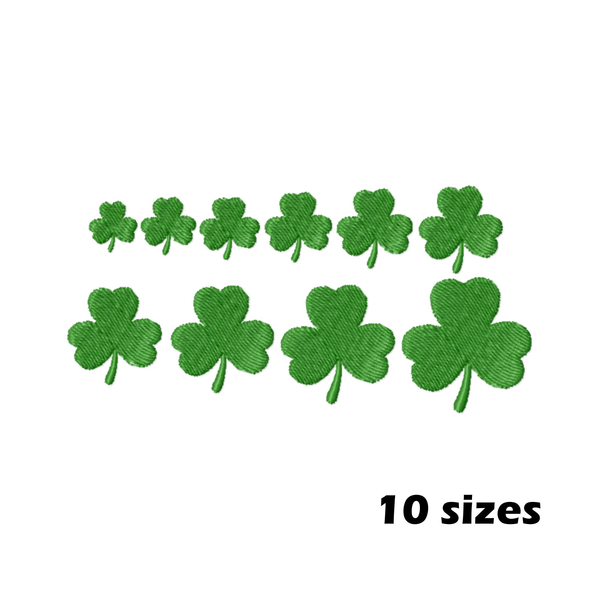 Three Leaf Clover Embroidery Designs, Lucky Irish Shamrock, St Patrick ...
