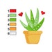 Aloe Vera Plant Embroidery Designs, Instant Download 3 Sizes - Etsy
