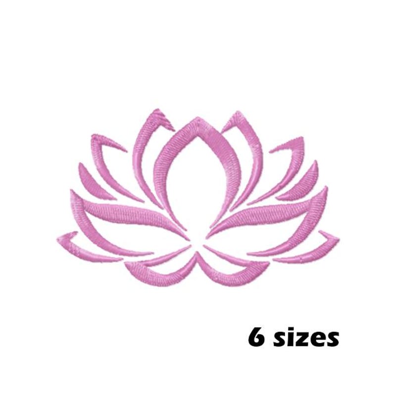 Lotus Flower Embroidery - Etsy