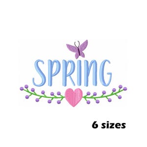 Spring Machine Embroidery Designs, Instant Download - 6 Sizes - Etsy