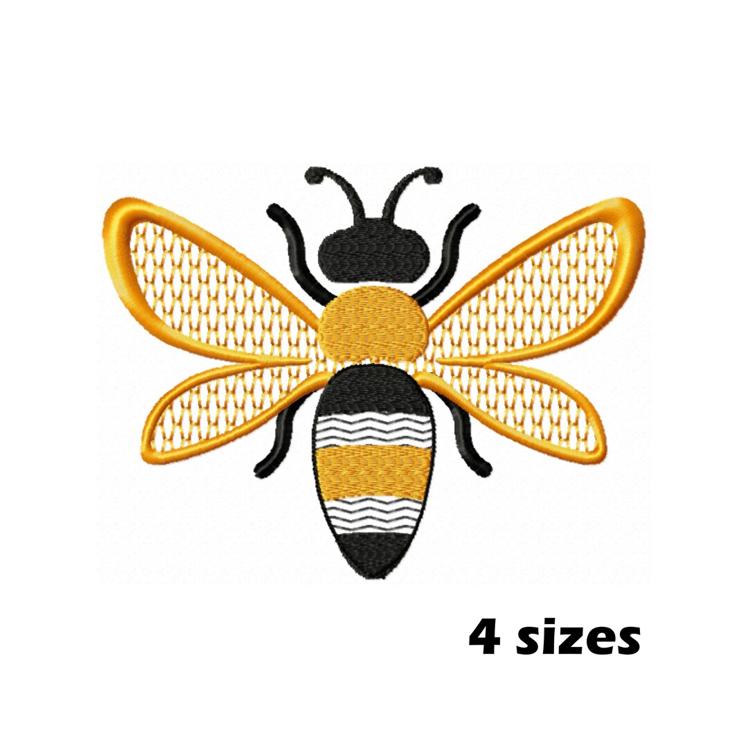 Queen Honey Bee Embroidery Designs, Instant Download 4 Sizes - Etsy