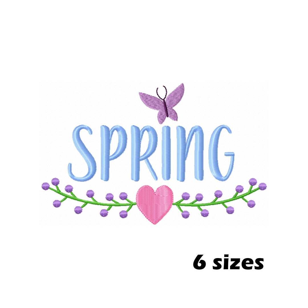 Spring Machine Embroidery Designs, Instant Download 6 Sizes - Etsy