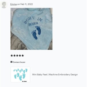 Mini Baby Feet Embroidery Designs Instant Download 6 Sizes - Etsy