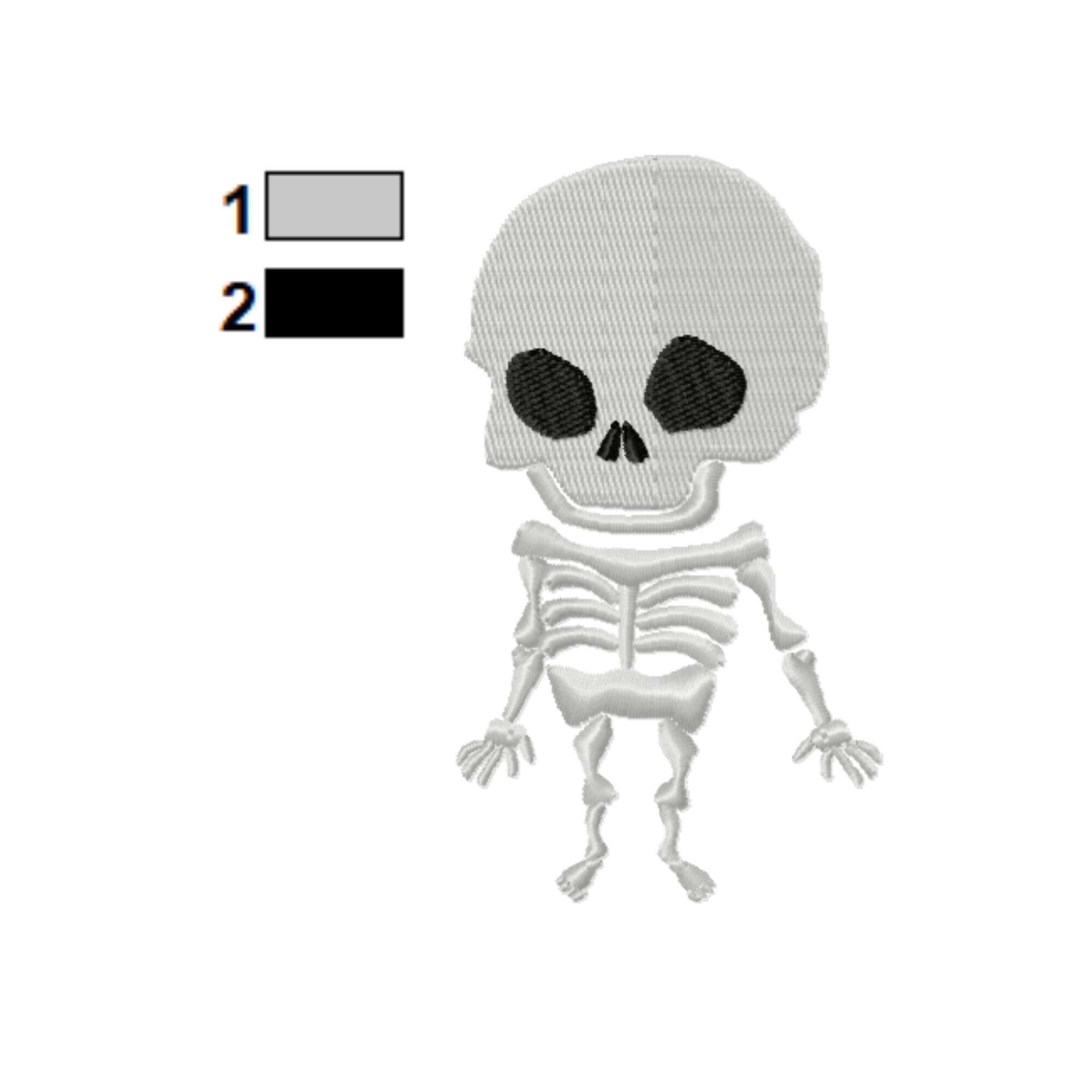 Skeleton Embroidery Designs Instant Download 4 Sizes - Etsy