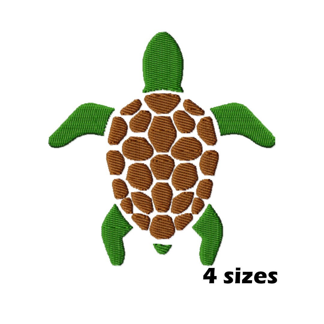 Sea Turtle Embroidery Designs, Instant Download 4 Sizes - Etsy