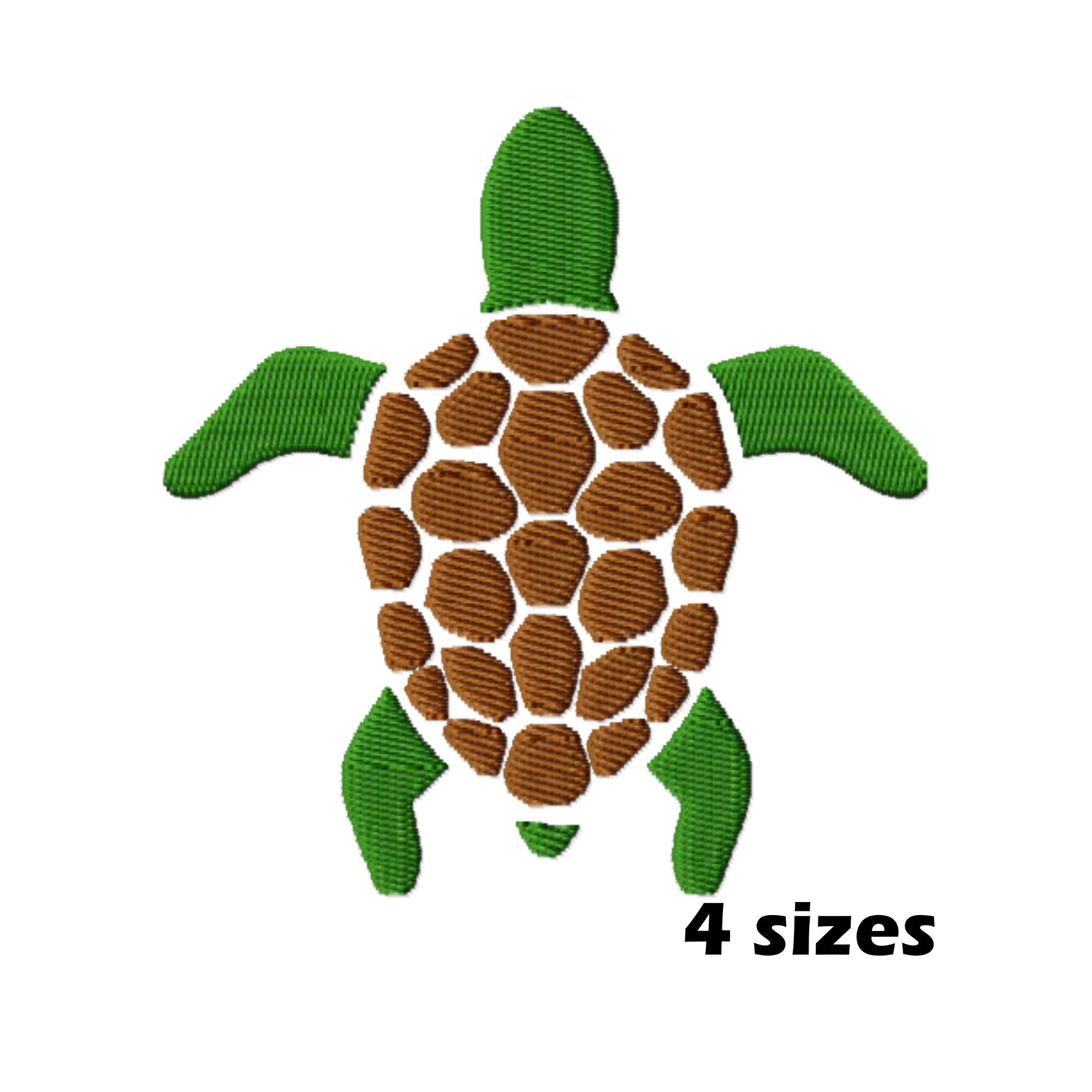 Sea Turtle Embroidery Designs Instant Download 4 Sizes - Etsy