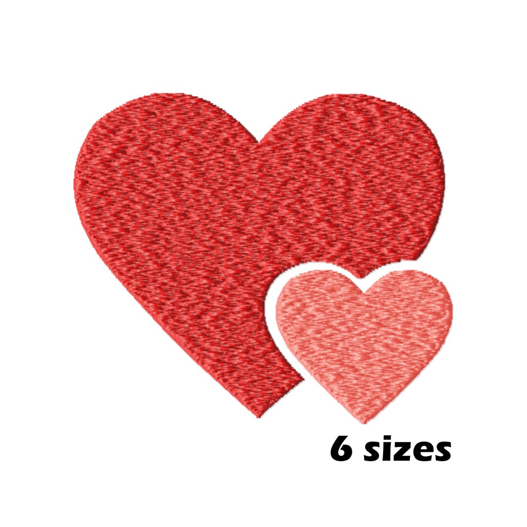 Love Hearts Machine Embroidery Designs, Instant Download 6 Sizes - Etsy